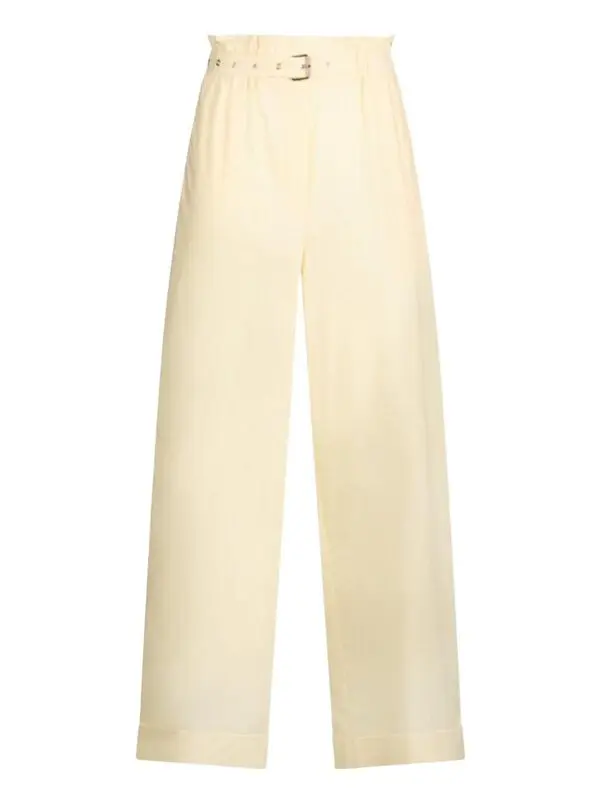 Liu Jo Belted Paperbag Waist Slim Leg Trousers - Yellow