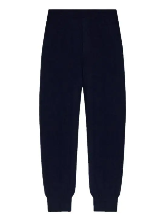 LISA YANG Elastic Waist Casual Pants - Navy Blue