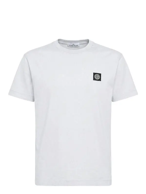 Stone Island Logo Patch Cotton T-shirt - White
