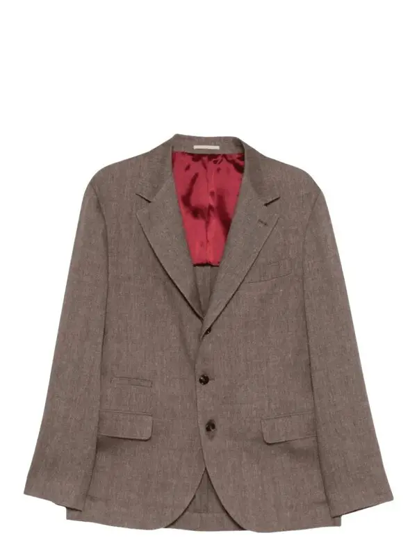 Brunello Cucinelli Flap-pocket Blazer - Gray
