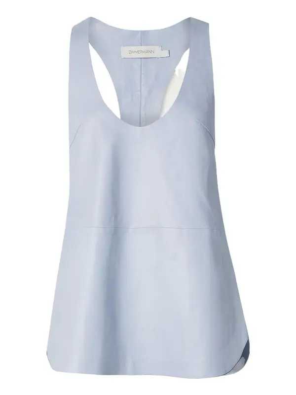 Zimmermann Natura Leather Vest - White