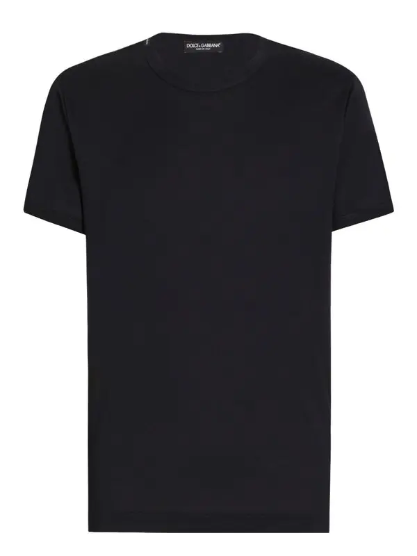 Dolce & Gabbana Cotton T-shirt With Logo - Black