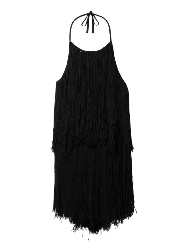 Altuzarra Fringe Halter Sweater - Black