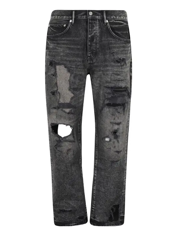 PURPLE BRAND Distressed Blowout Jeans - Black