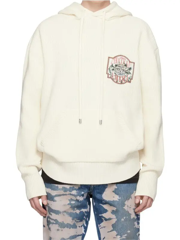 Amiri Chateau Sketch Long Sleeve Hoodie - White