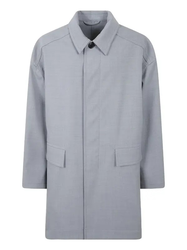 Dries Van Noten Long-sleeve Jacket With Turn-down Collar - Gray