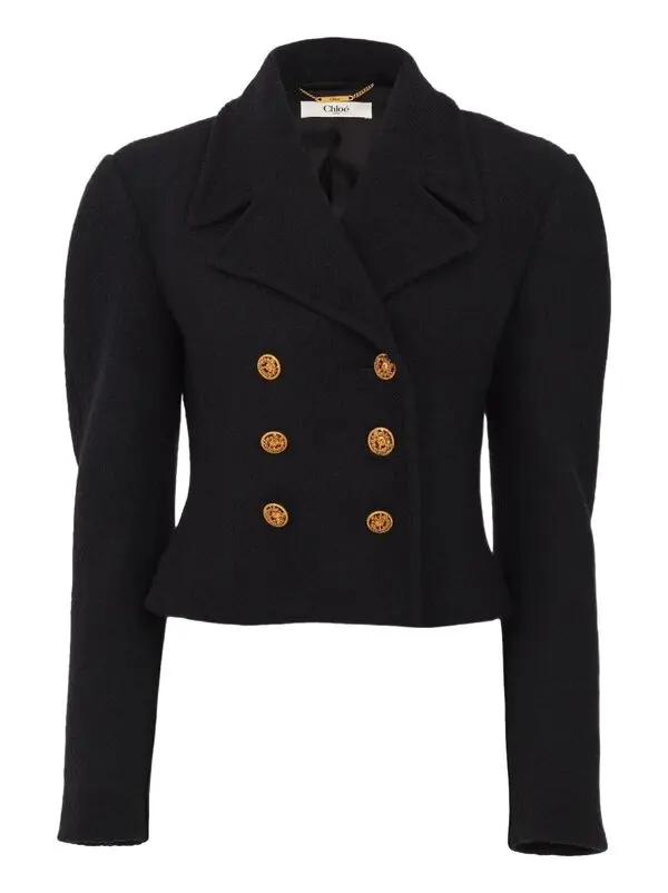 Chloé Double-breasted Button Detailed Jacket - Black