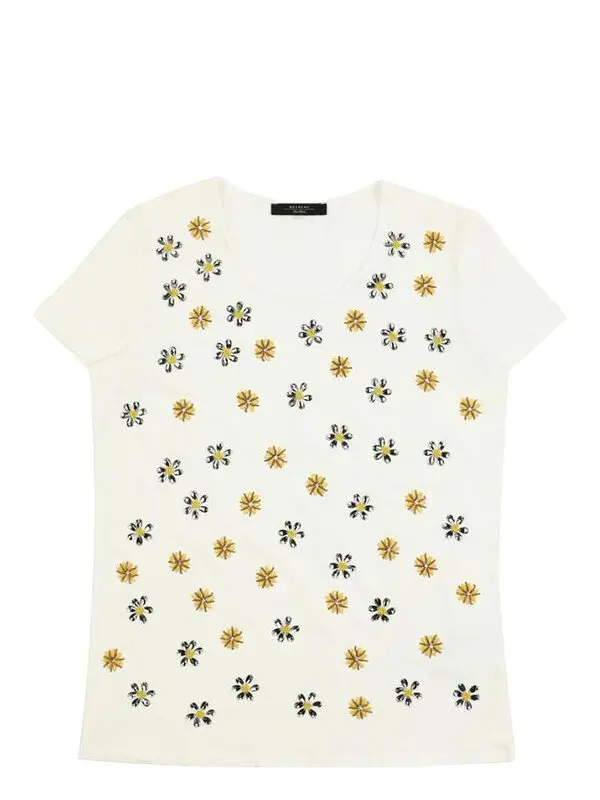 Max Mara Embellished Cotton T-shirt - No