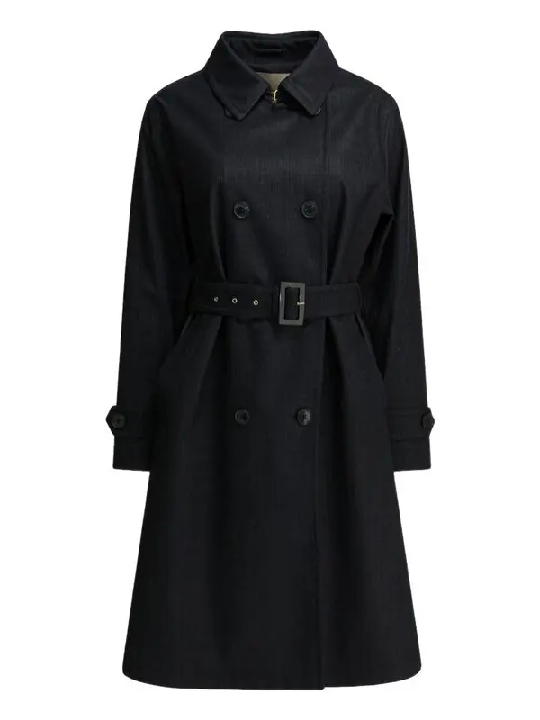 Herno Double-breasted Belted Coat - Black
