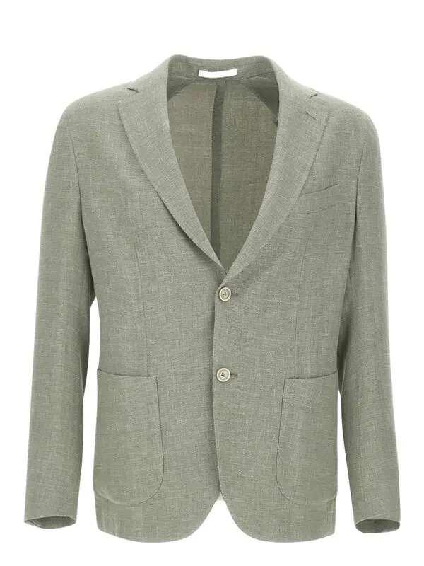 Eleventy Single-breasted Slim Blazer - Gray