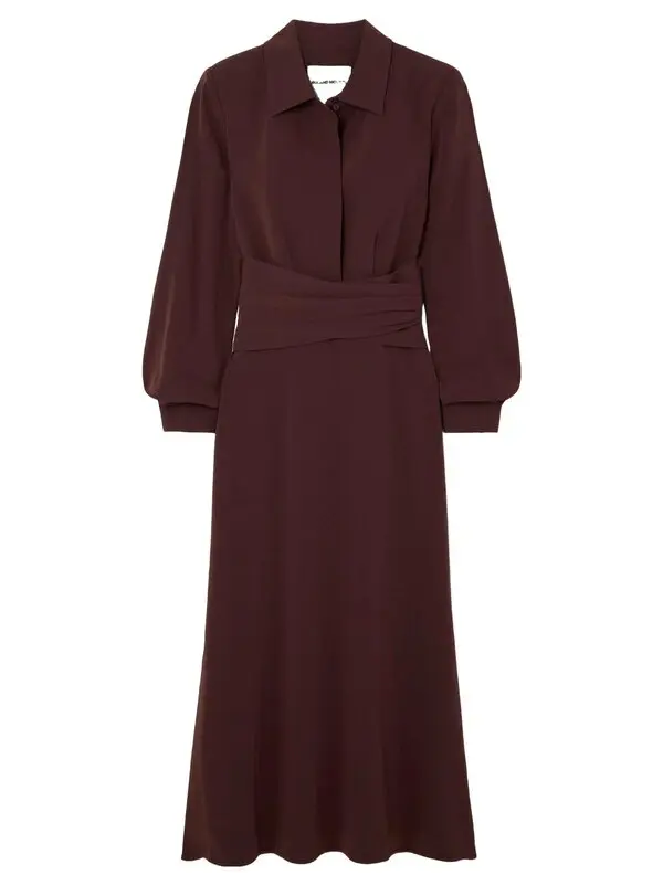 Roland Mouret Long-sleeved Lapel Dress - Brown