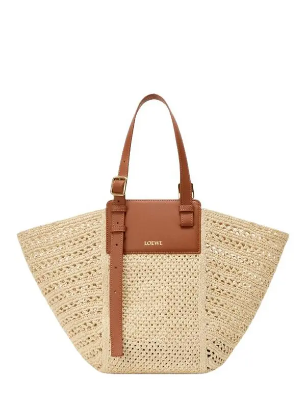 Loewe Hammock Cabas Braided Tote Bag - Nude