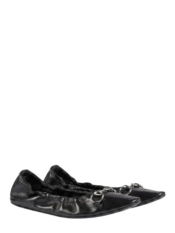 Gucci Ballet Flat With Horsebit - Black