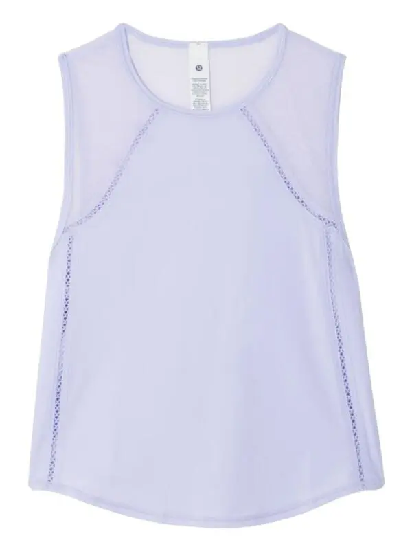 Lululemon Lace Trimmed Mesh Vest - Blue