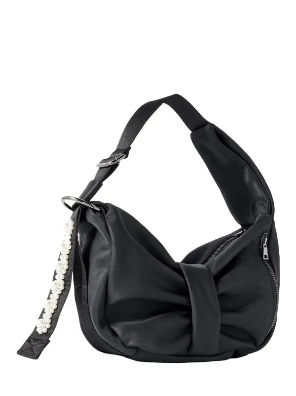 Simone Rocha Faux Pearl Embellished Shoulder Bag - Black