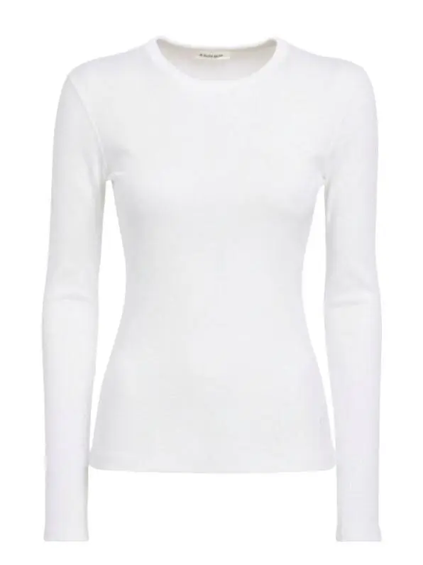 BY MALENE BIRGER Organic Cotton Long-sleeve T-shirt - White