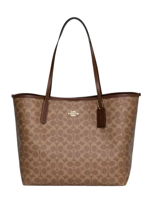 COACH Letter Logo Tote Bag - Brown
