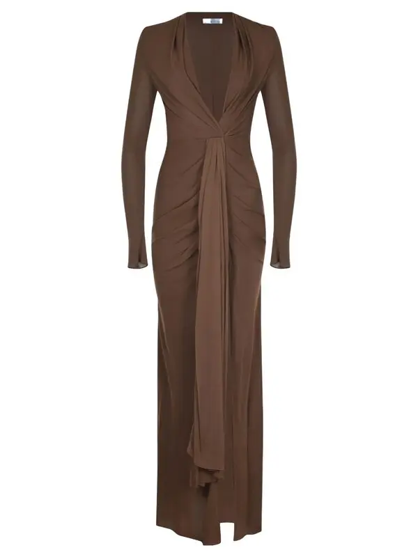Giuseppe Di Morabito Draped Slit Maxi Dress - Green