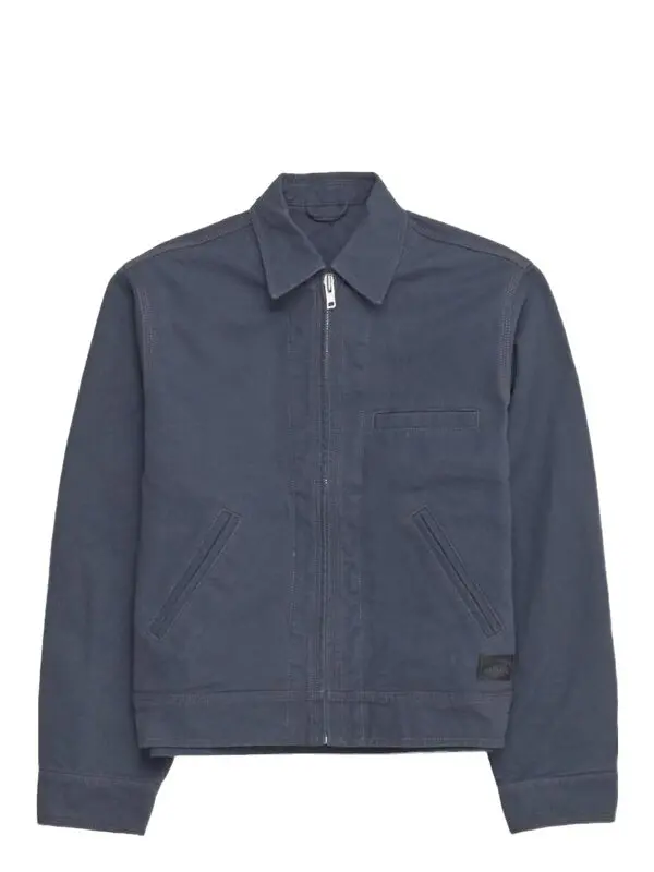 StÜssy Workgear Cotton Twill Zip Jacket - Blue