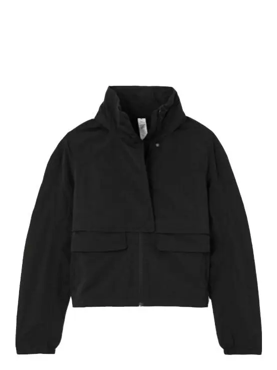 Lululemon Hooded Zip-up Jacket With Multiple Pockets - Black