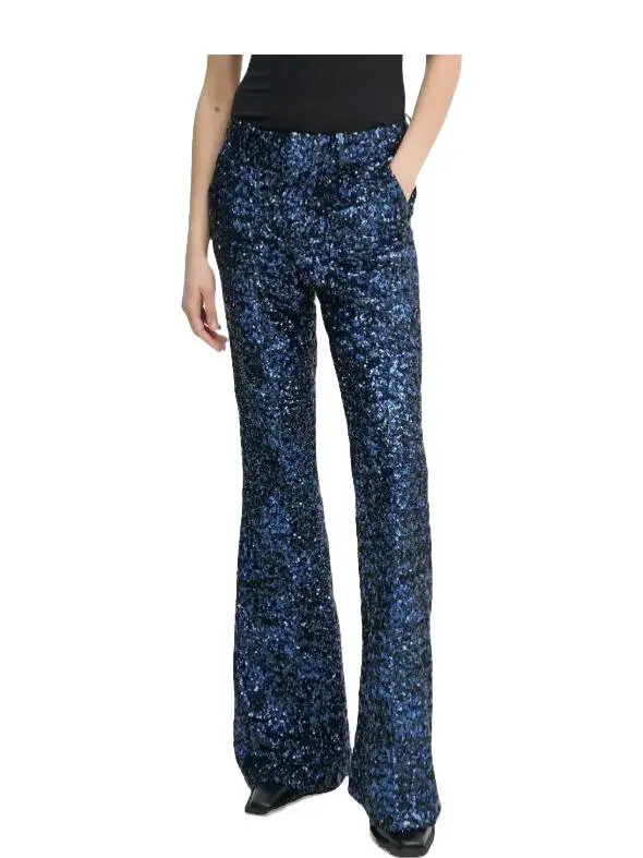 Zadig&Voltaire Sequined High-waisted Flared Trousers - Black