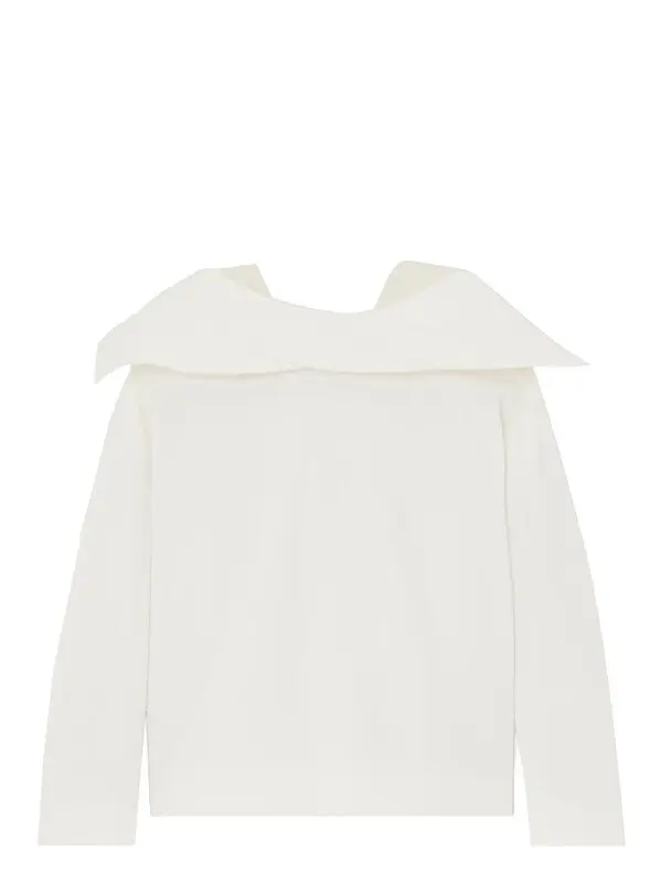 Carven Padded Silk-habotai Blouse - White