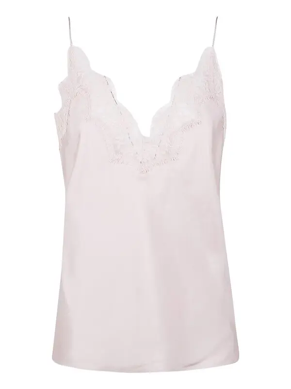 RÓHE Lace Camisole With V-neck And Thin Straps - White