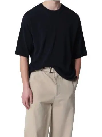 ROBERTO COLLINA Oversized Short Sleeve T-shirt - Black