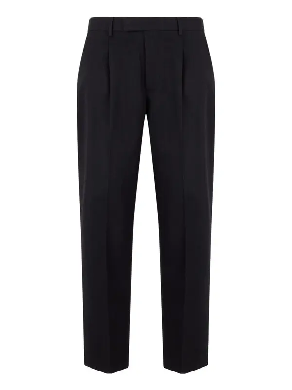 Zegna Pleated Straight-leg Pants - Black