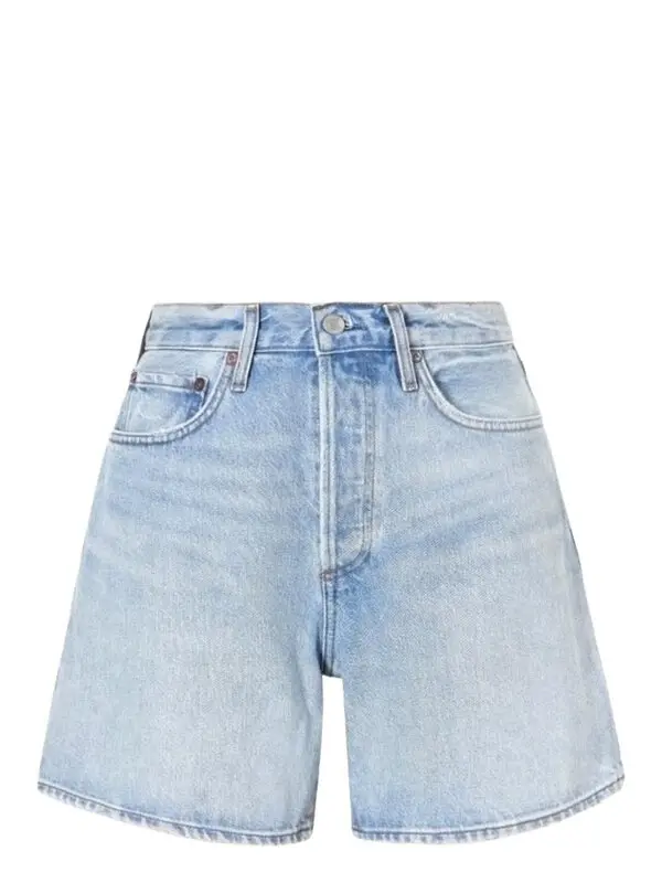 AGOLDE Denim Shorts With Belt Loops - Blue