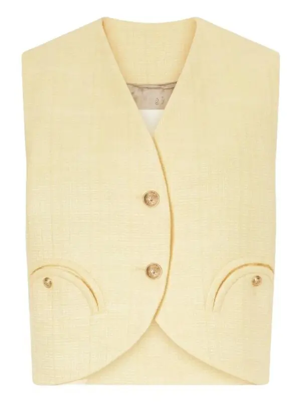 BLAZÉ MILANO Cotton Blend Vest - Nude