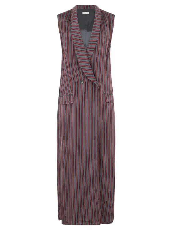 Dries Van Noten Sleeveless V-neck Maxi Dress - Black