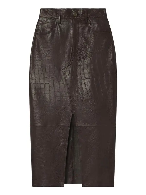 FRAME Belt Loop Skirt - Black