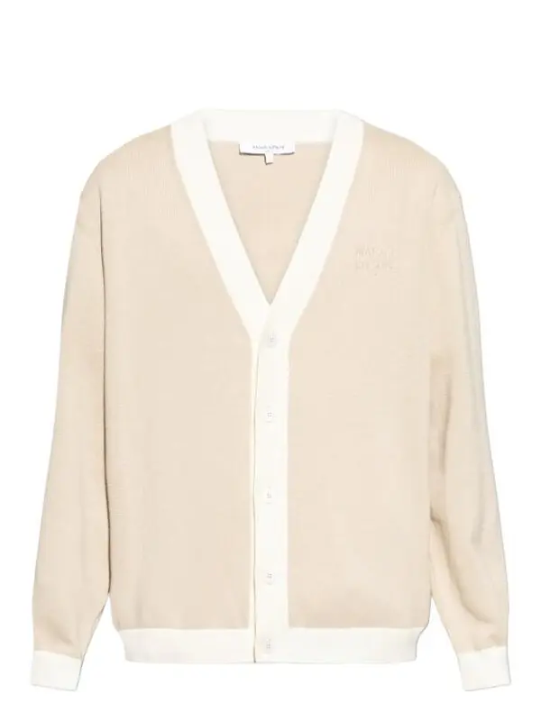 Maison Kitsuné Long Sleeved Cardigan - Nude