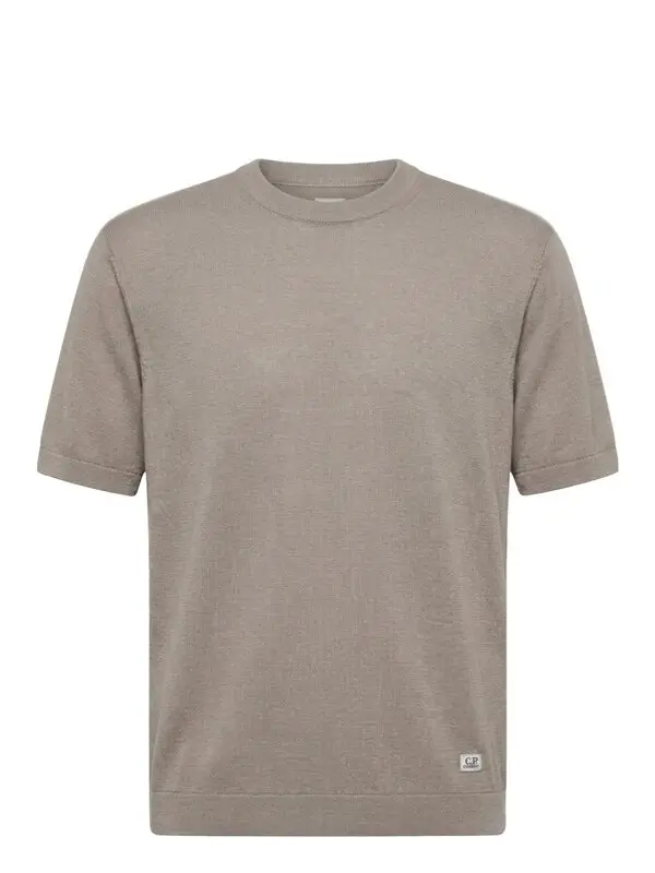 C.P. COMPANY Logo Patch Crewneck T-shirt - Gray
