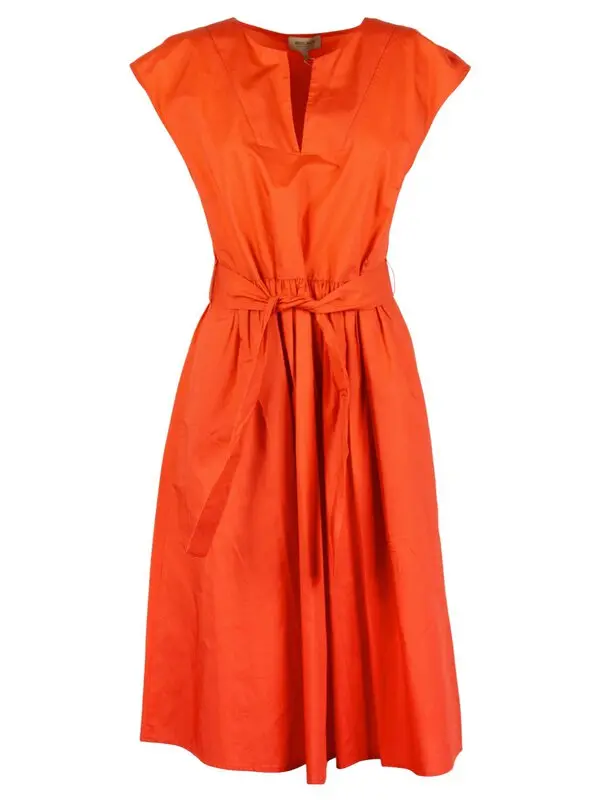 Woolrich Belted Poplin Short Dress - Red