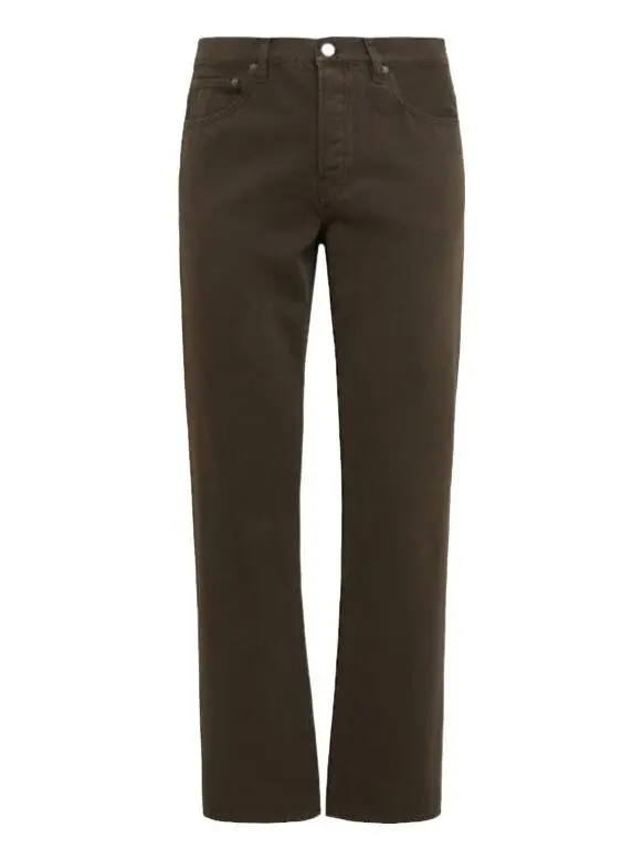 FRAME The Straight Cotton Denim Jeans - Black