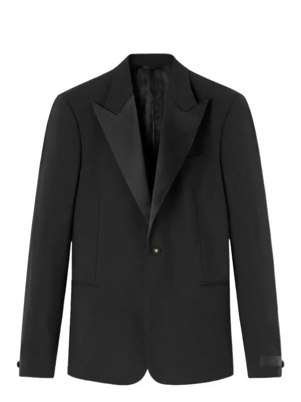 Versace Duchesse Single-breasted Tailored Blazer - Black