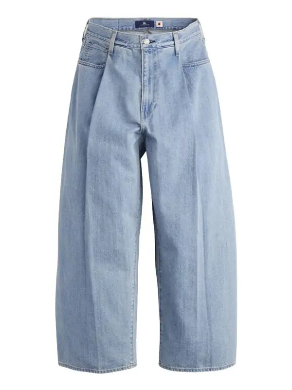 LEVI'S Wide-leg Pleat Crop Jeans - Light Wash