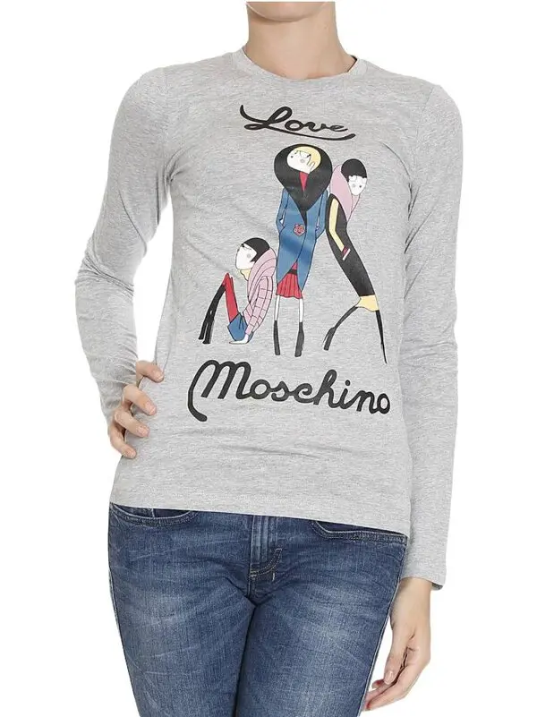 Moschino Love" Logo Detail T-shirt - White