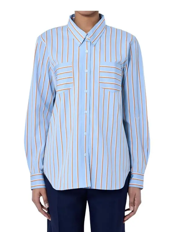 Dries Van Noten Striped Loose Fit Shirt - Blue