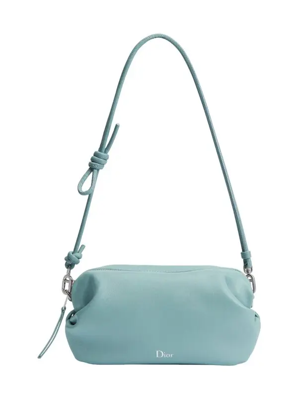 Dior Bow Pouch - Tourmaline Blue