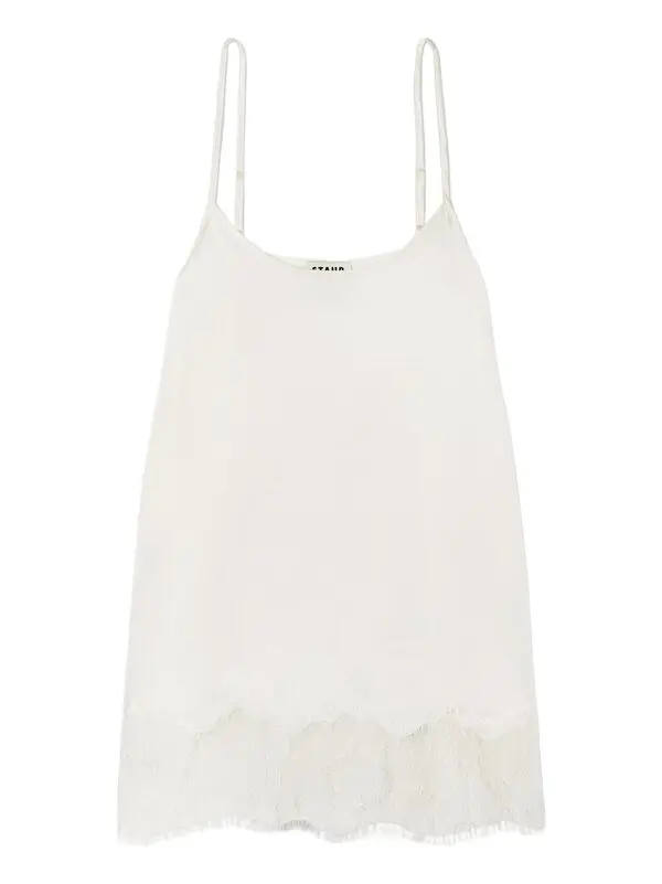 Staud Chloe Lace-trimmed Camisole - Ivory