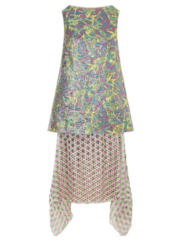Dries Van Noten Printed Layered Midi Dress - Multicolor