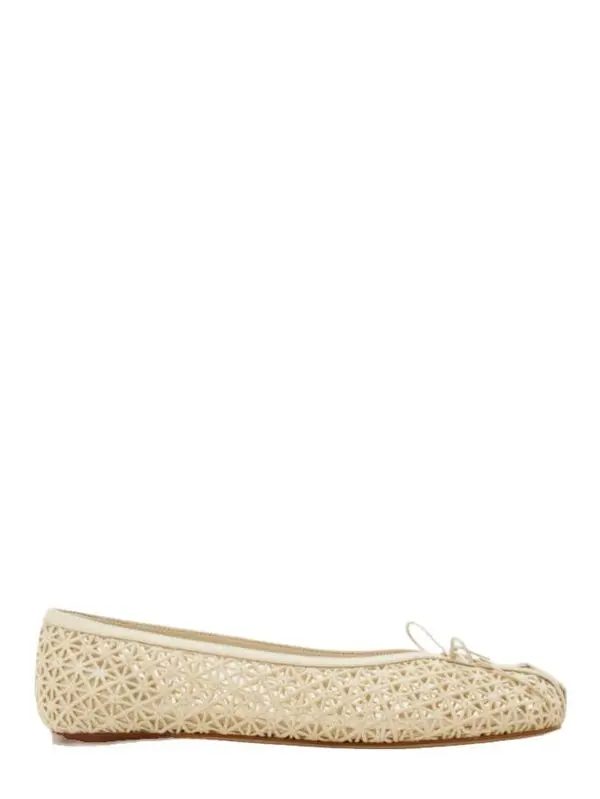 FERRAGAMO Lace Ballet Flats - Mascapone Cheese Color