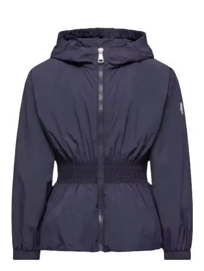 Moncler Liriope Hooded Short Jacket - Navy Blue