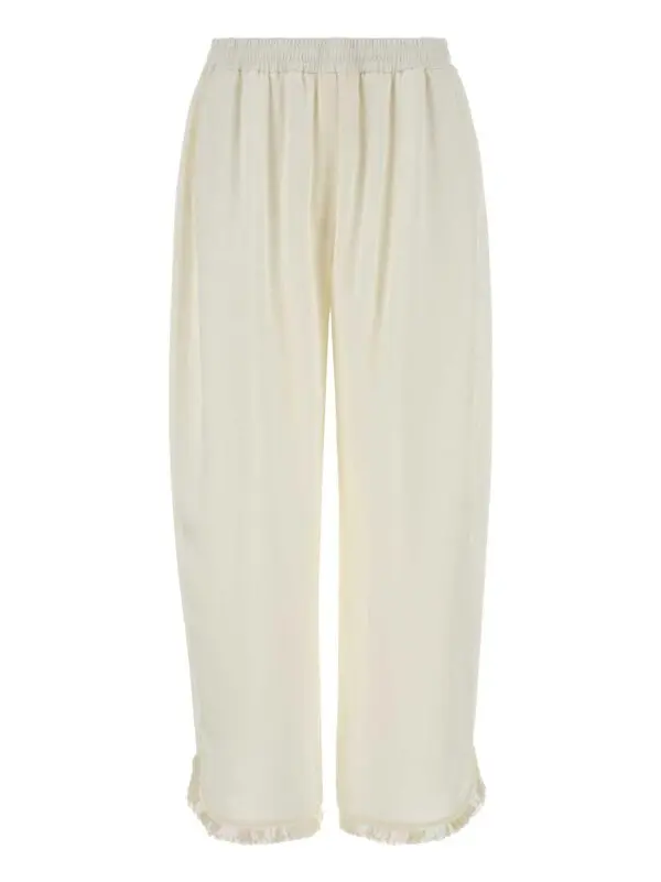 Stella McCartney Elasticated Waist Wide Leg Pants - White