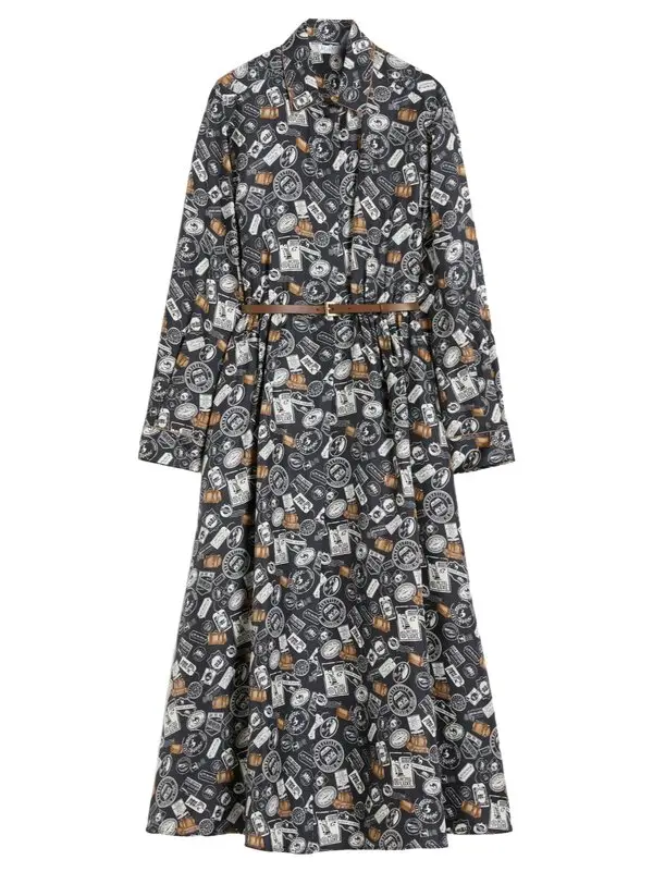 Max Mara Printed Shirt Dress - Ultramarine