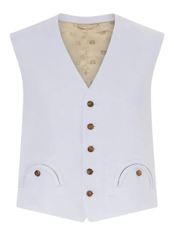 BLAZÉ MILANO Feral Canvas Vest - White
