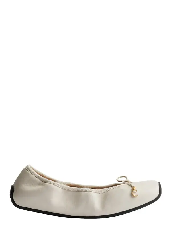 Dior Ballerine Cœur Ballet Flats - White